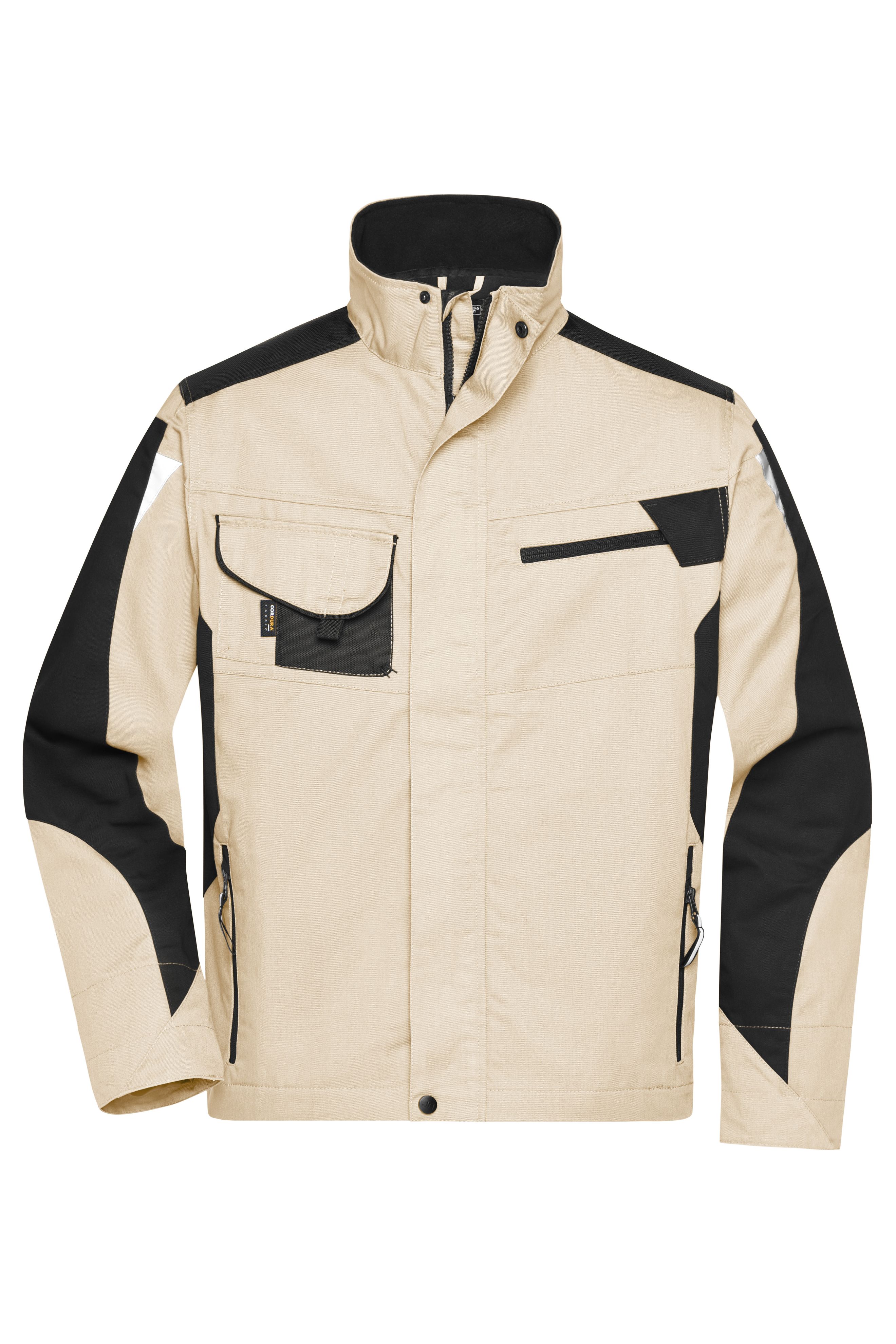 Unisex Workwear Jacket - STRONG - Stone/black-Workweartextilien