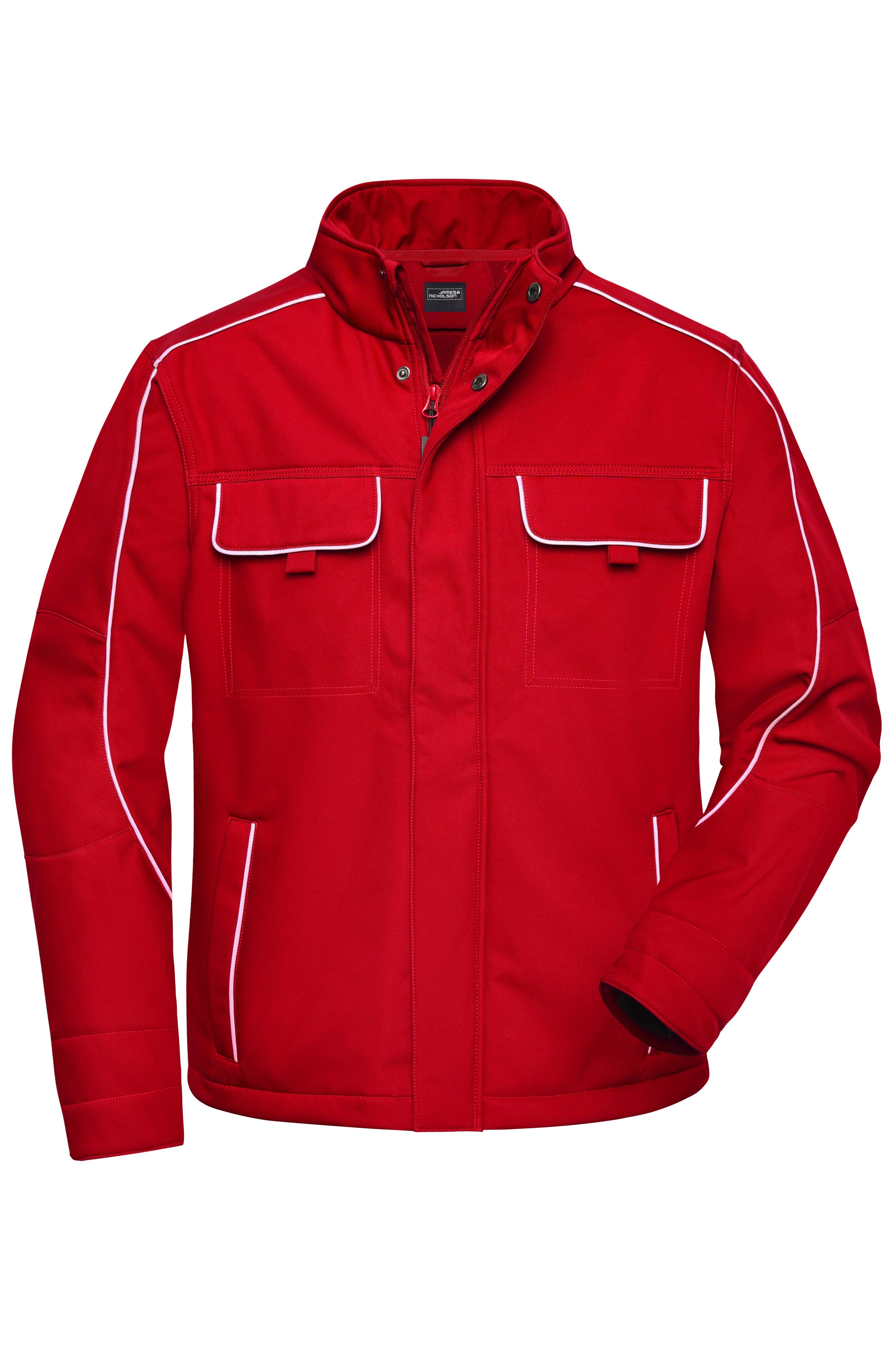 Unisex Workwear Softshell Jacket - SOLID - Red-Workweartextilien