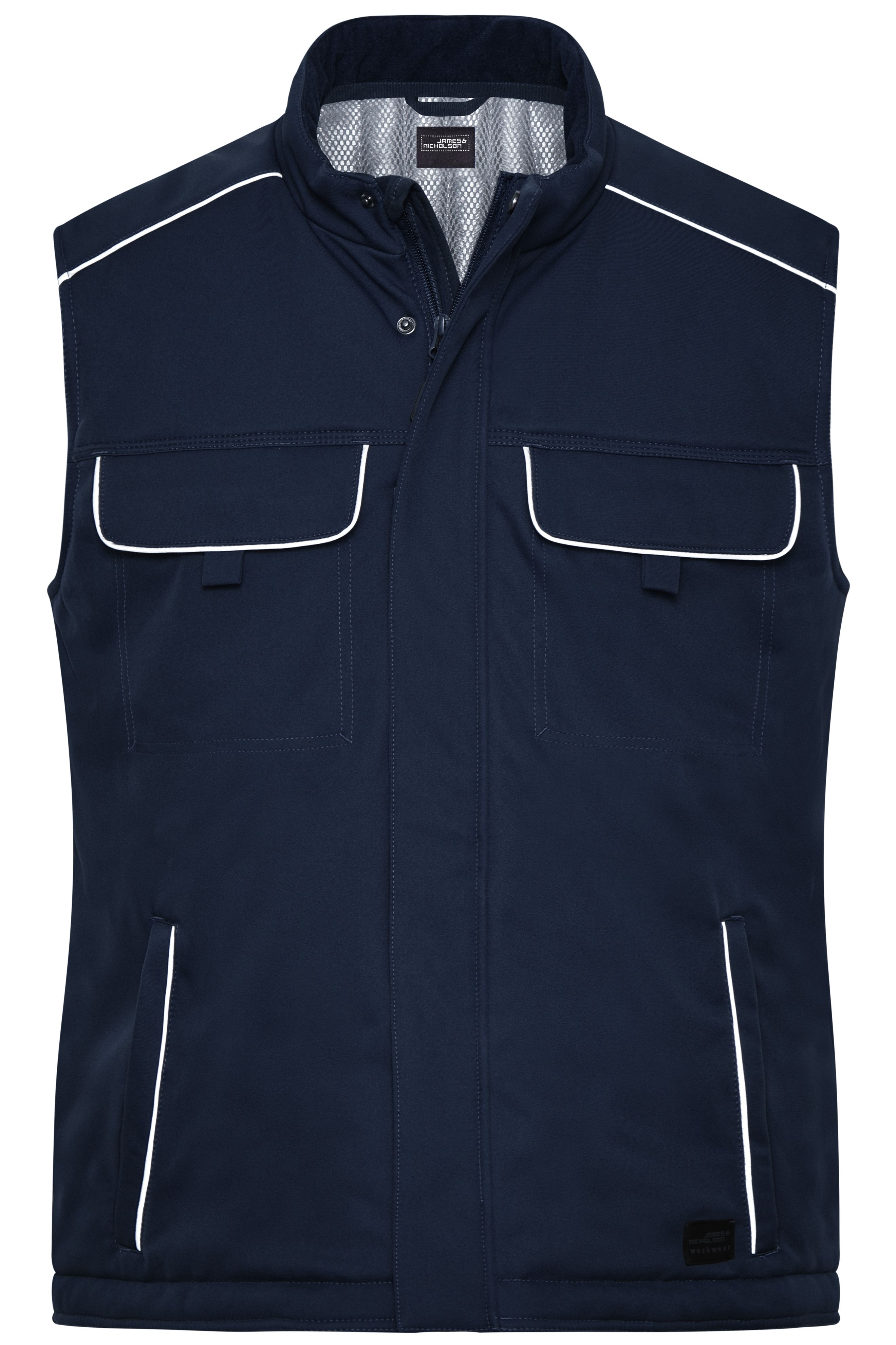 Unisex Workwear Softshell Padded Vest Solid Navy Workweartextilien